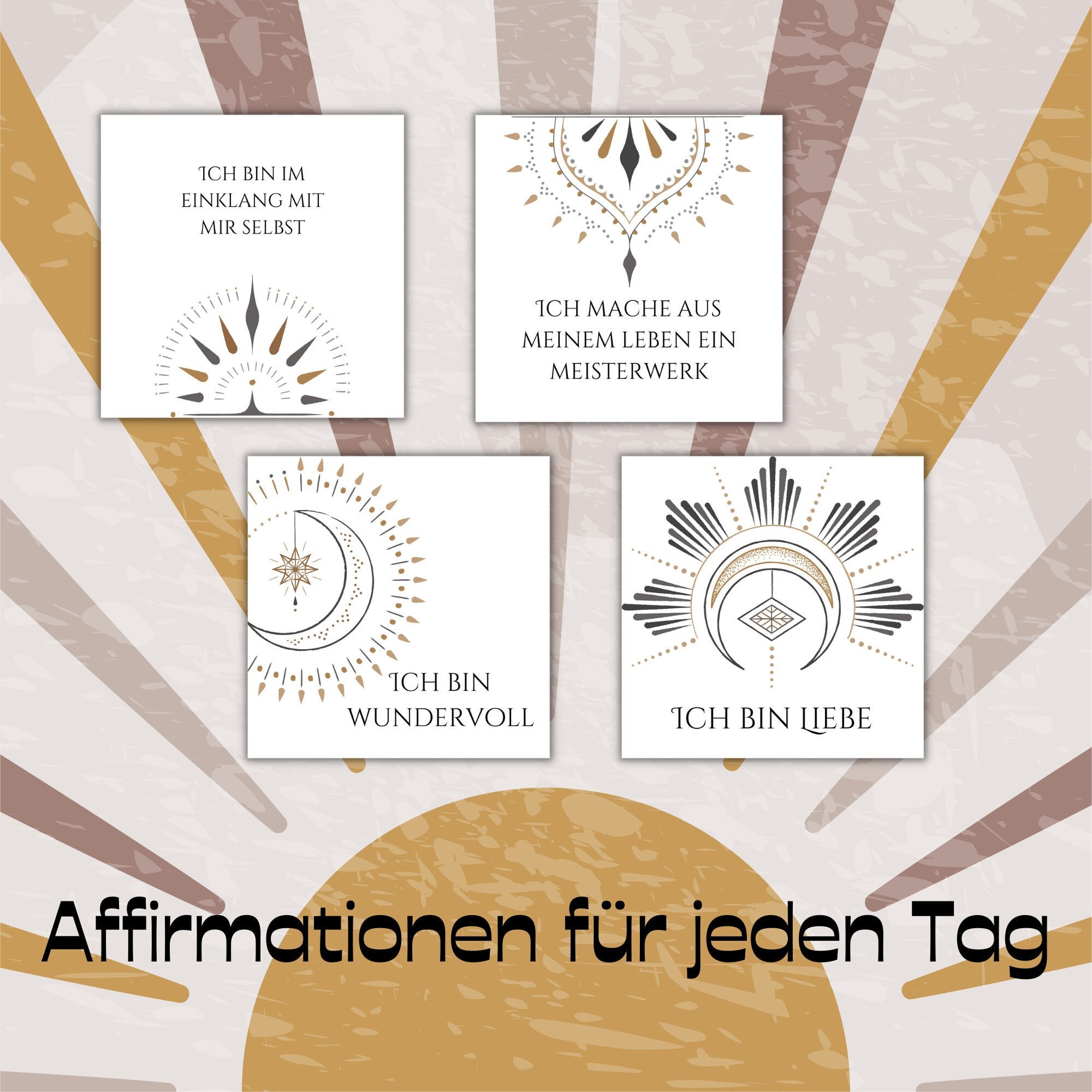 Affirmations in German to Download Print Out and Cut Out - Etsy