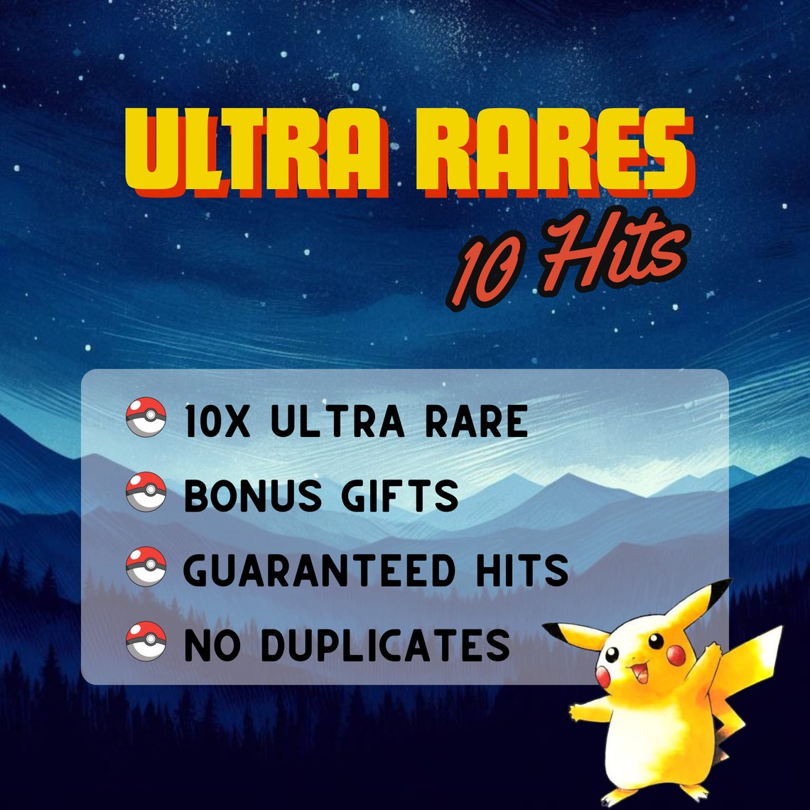10x ULTRA RARES Mystery Pack - 10 Randomly Assorted Ex/v/vmax/vstar or ...