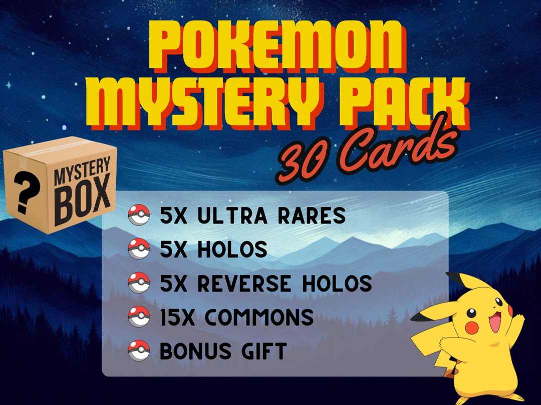 30 Card Pokemon Lot / Mystery Pack Guaranteed 5 Ultra Rares Bonus Gifts ...