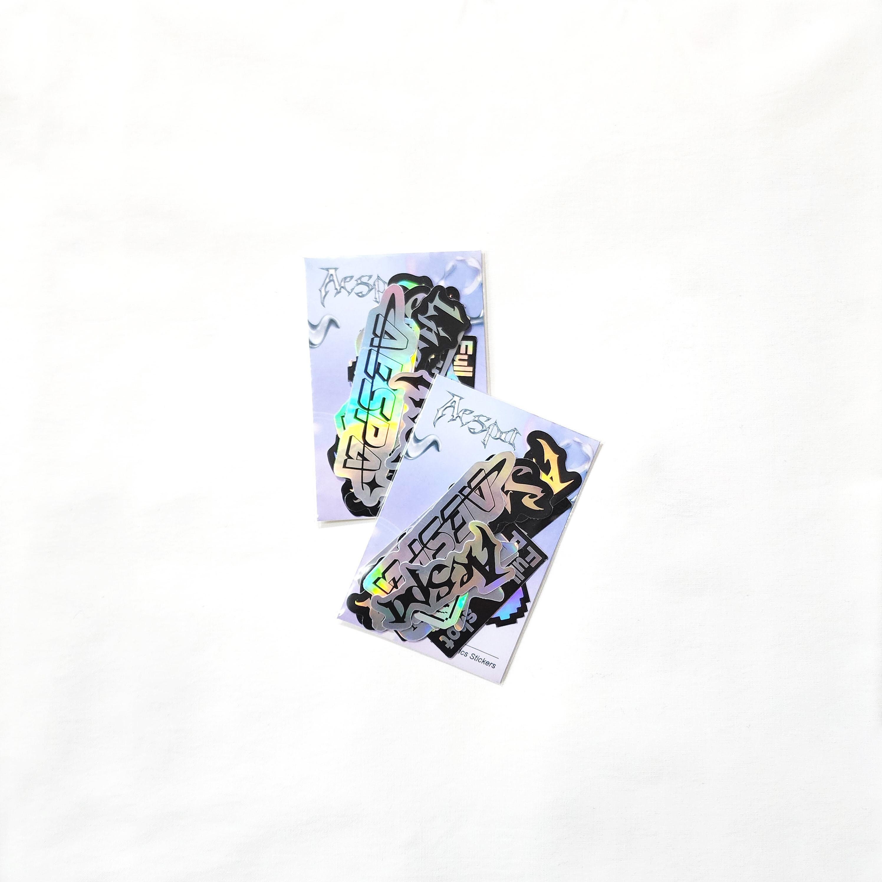 Aespa Armageddon Supernova Lyrics Sticker Pack, Holographic Kpop Album ...