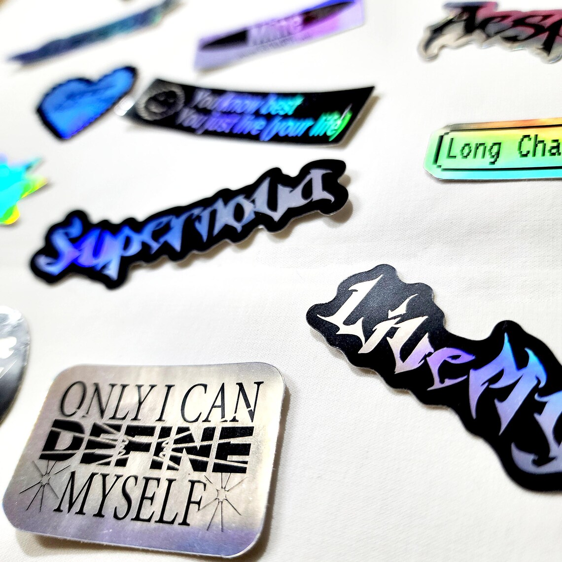Aespa Armageddon Supernova Lyrics Sticker Pack, Holographic Kpop Album ...