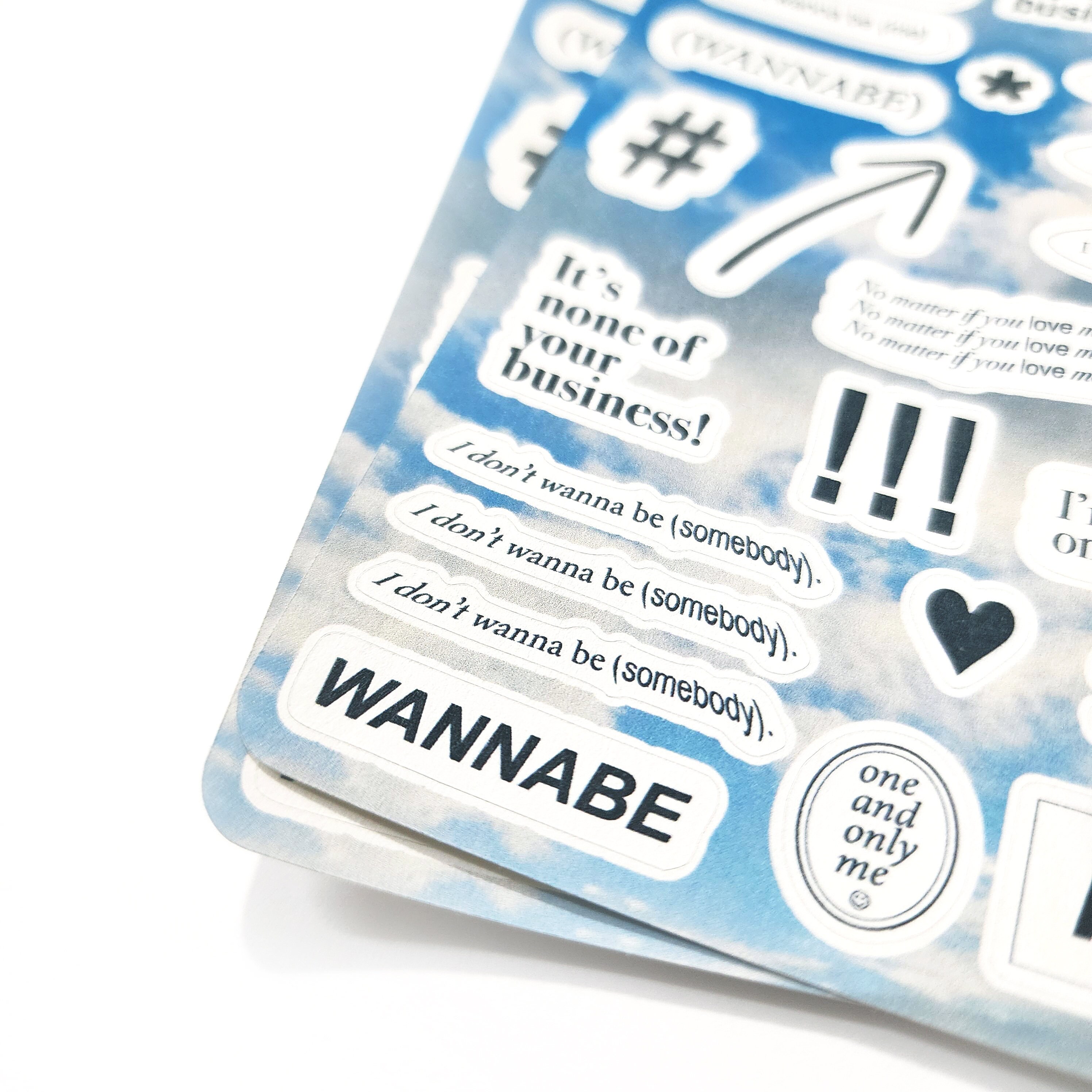 Itzy Wannabe Sticker Sheet // Kpop ITZY Lyrics Deco Sticker for Bullet ...