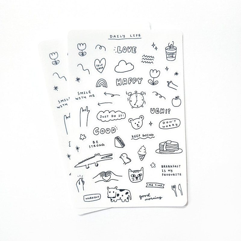 Hand Drawn Stickers - Etsy