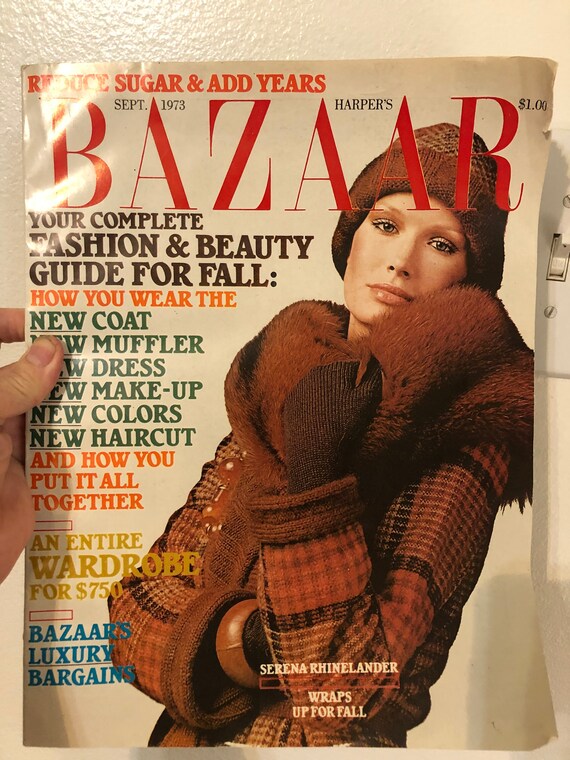 Vintage Harper's Bazaar Magazine//Sept 1973//Vintage | Etsy