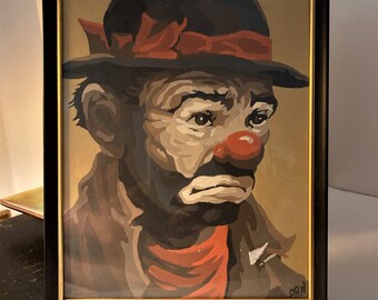 Paint by Number Clown - Etsy