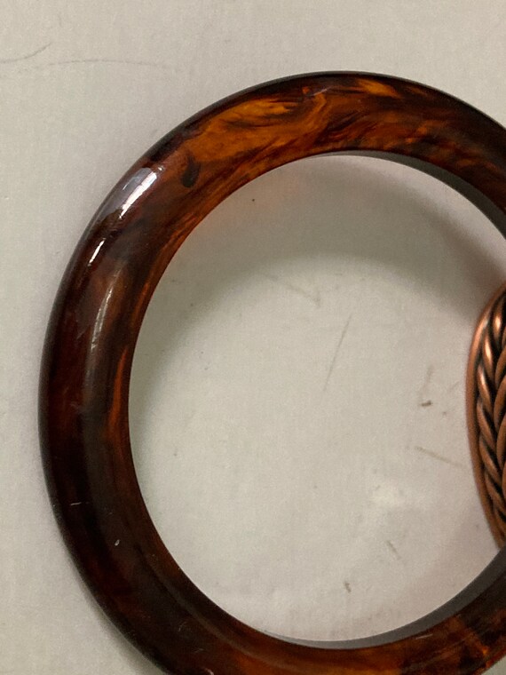 Vintage Root Beer Bakelite Swirl Bangle// Bakelite Ba… - Gem