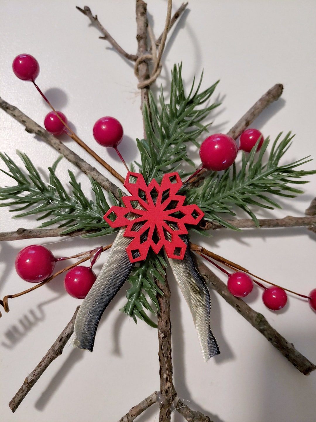 Traditional Yule Stick Star Christmas Tree Ornament - Etsy