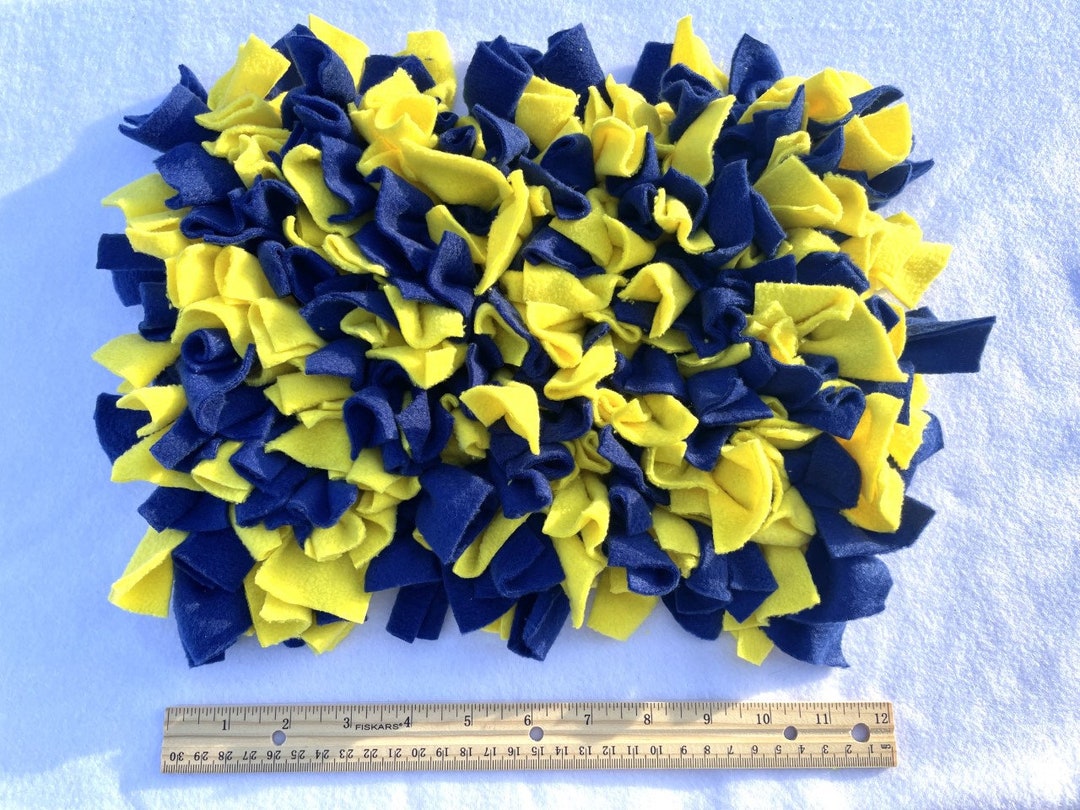MEDIUM Blue and Yellow Snuffle Mat for Dogs - Dog Enrichment Mat - Dog ...