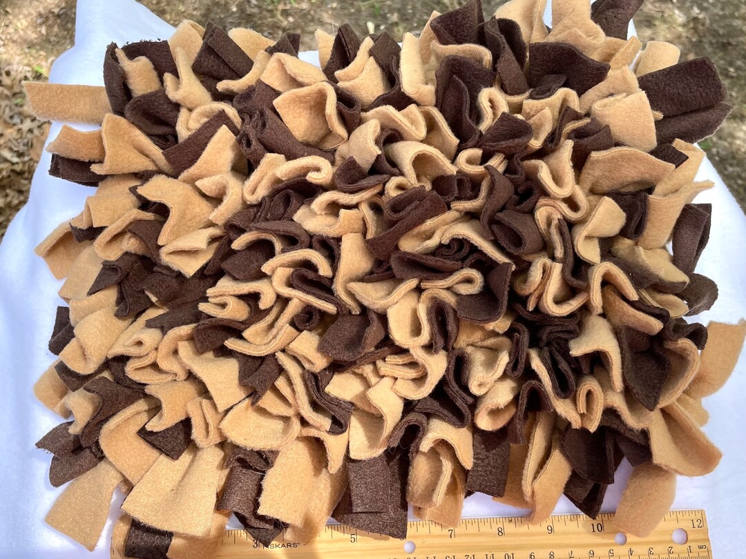 MEDIUM Brown and Tan Snuffle Mat for Dogs - Enrichment Mat Dog Gift ...