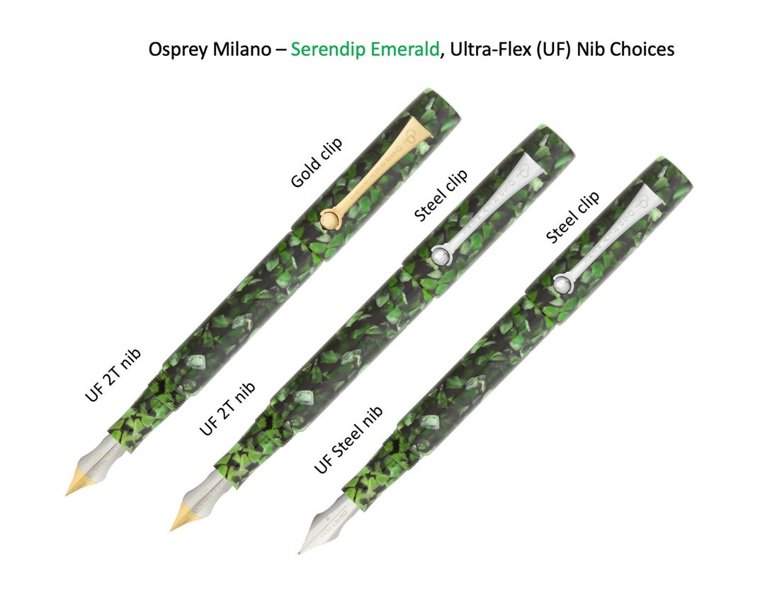 Osprey Milano - Serendip Emerald Fountain Pen With Ultra-flex Nib in ...