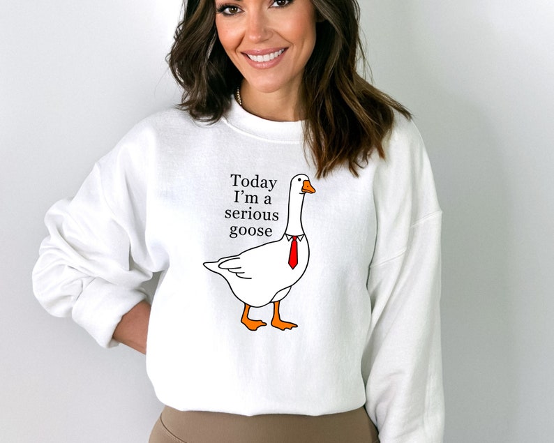 Today I'm A Serious Goose Sweatshirt, Silly Goose Shirt, Goose Sweater ...