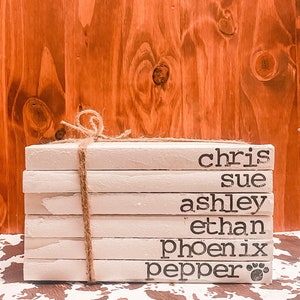 Personalized Custom Book Decor Personalized Family Books - Etsy