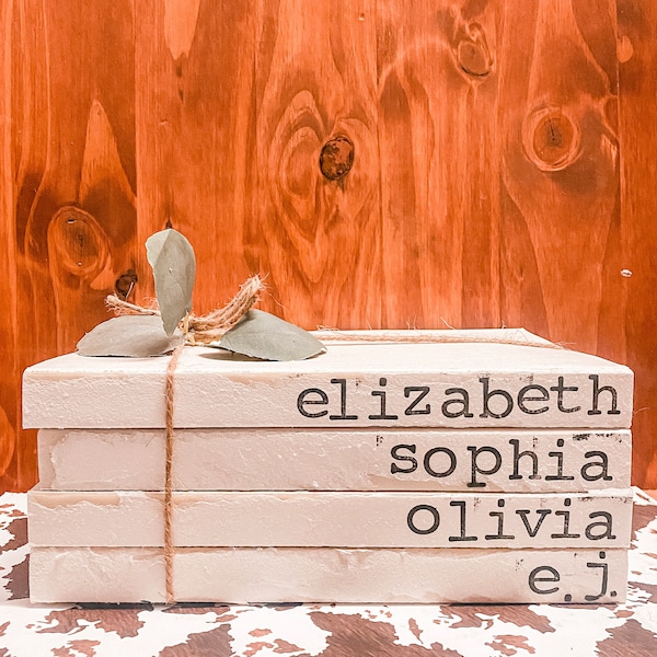 Personalized Stamped Books - Etsy