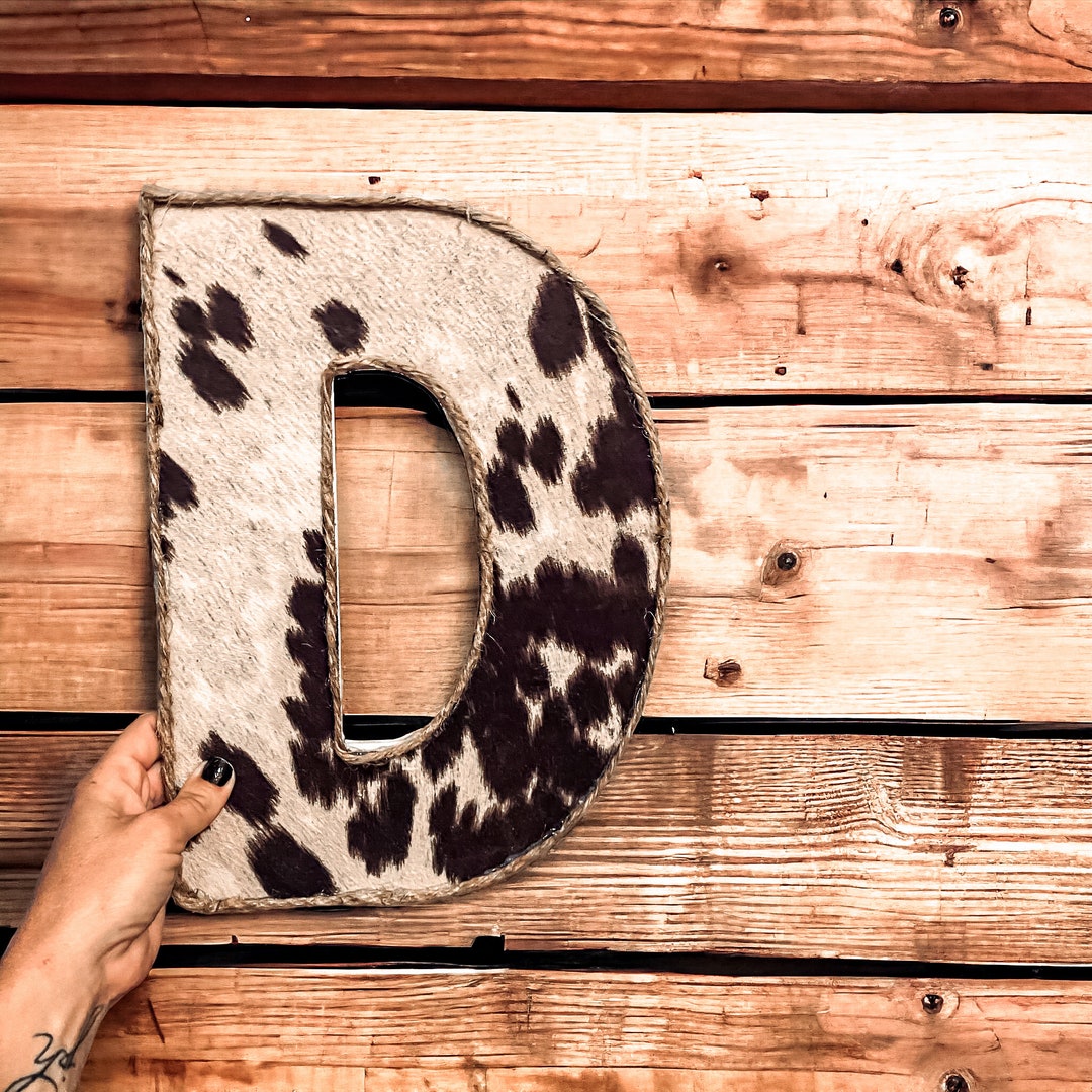 Cowhide Wooden Letter, Western Decor, Farmhouse Letters Decor, Wedding ...