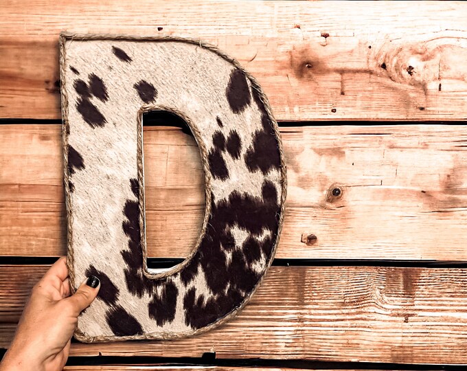 Cowhide Wooden Letter, Western Decor, Farmhouse Letters Decor, Wedding ...