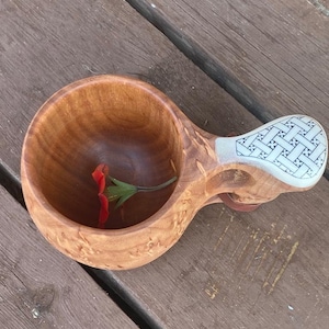 Kuksa Cup Big, Curly Birch and Antler, Two Fingers - Etsy