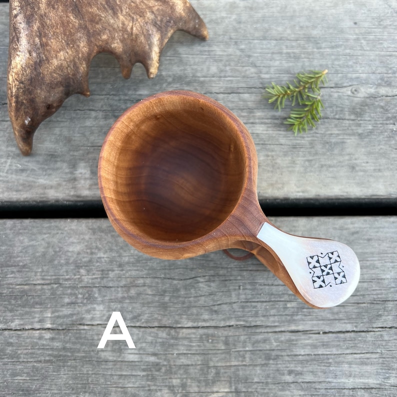 Kuksa Cup Big, Curly Birch and Antler, Two Fingers - Etsy