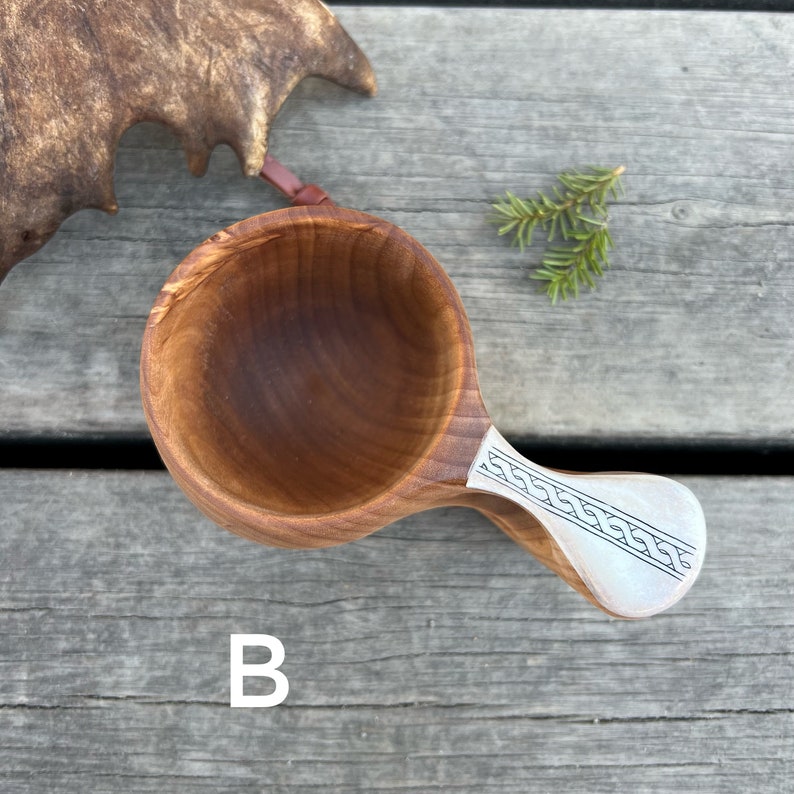 Kuksa Cup Big, Curly Birch and Antler, Two Fingers - Etsy