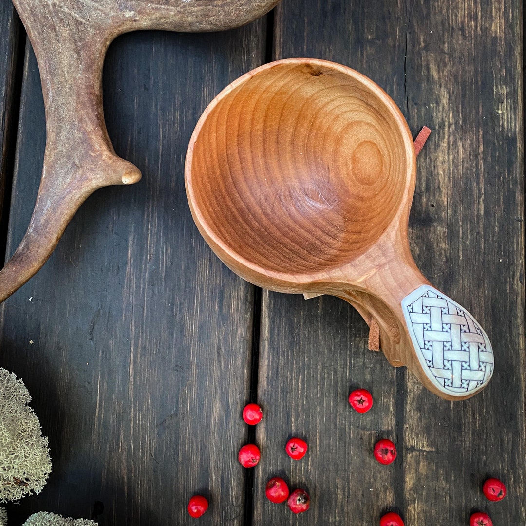 Kuksa Cup Big Curly Birch and Antler Two Fingers - Etsy