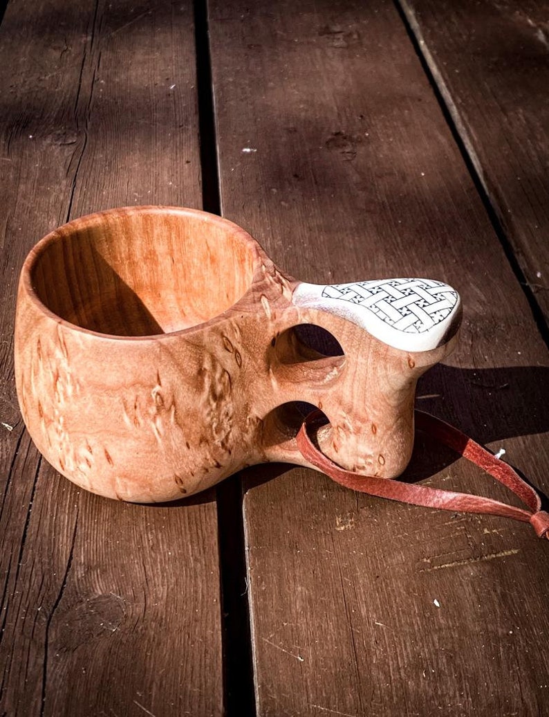 Kuksa Cup Big, Curly Birch and Antler, Two Fingers - Etsy