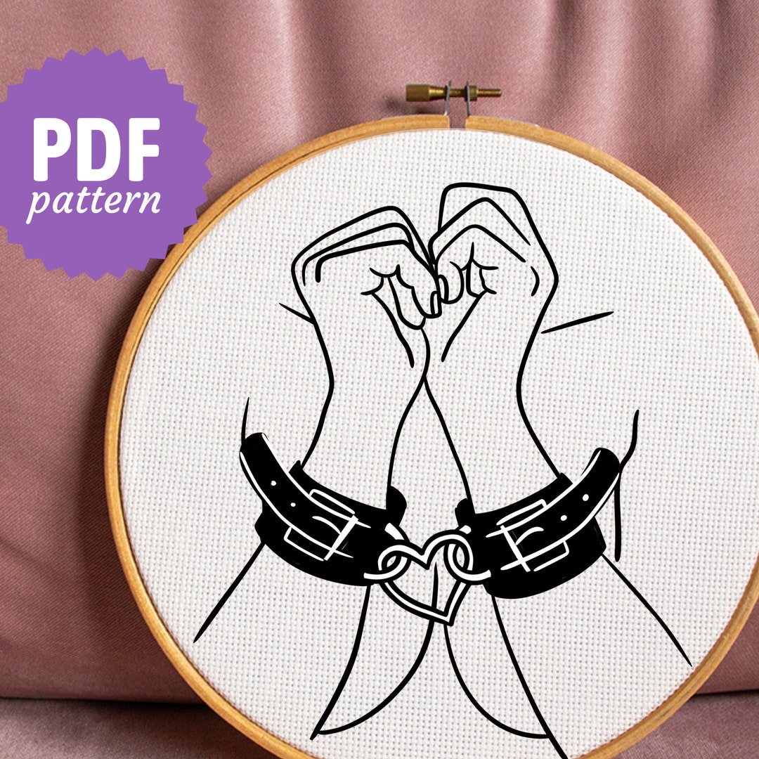 Lovecuffs - Erotic Embroidery PDF Pattern & Instructions - Beginner ...