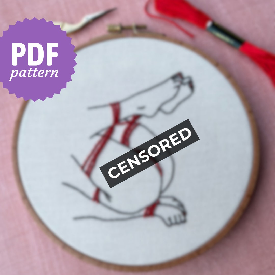 Shibari Legs - Erotic Embroidery PDF Pattern & Instructions - Beginner ...