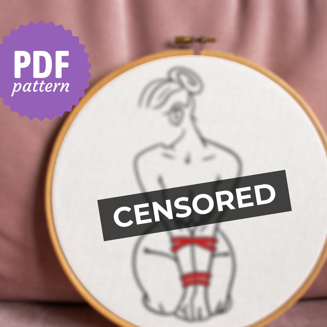 Tied up - Erotic Embroidery PDF Pattern & Instructions - Beginner Friendly (18+, Shibari ...