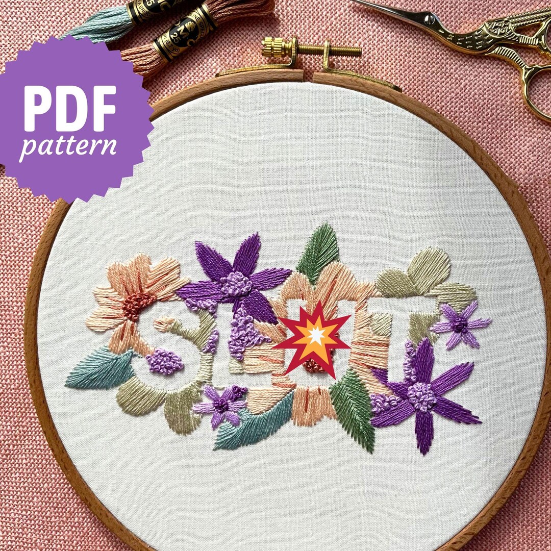 SLT Modern Font Embroidery PDF Pattern & Instructions Beginner Friendly ...