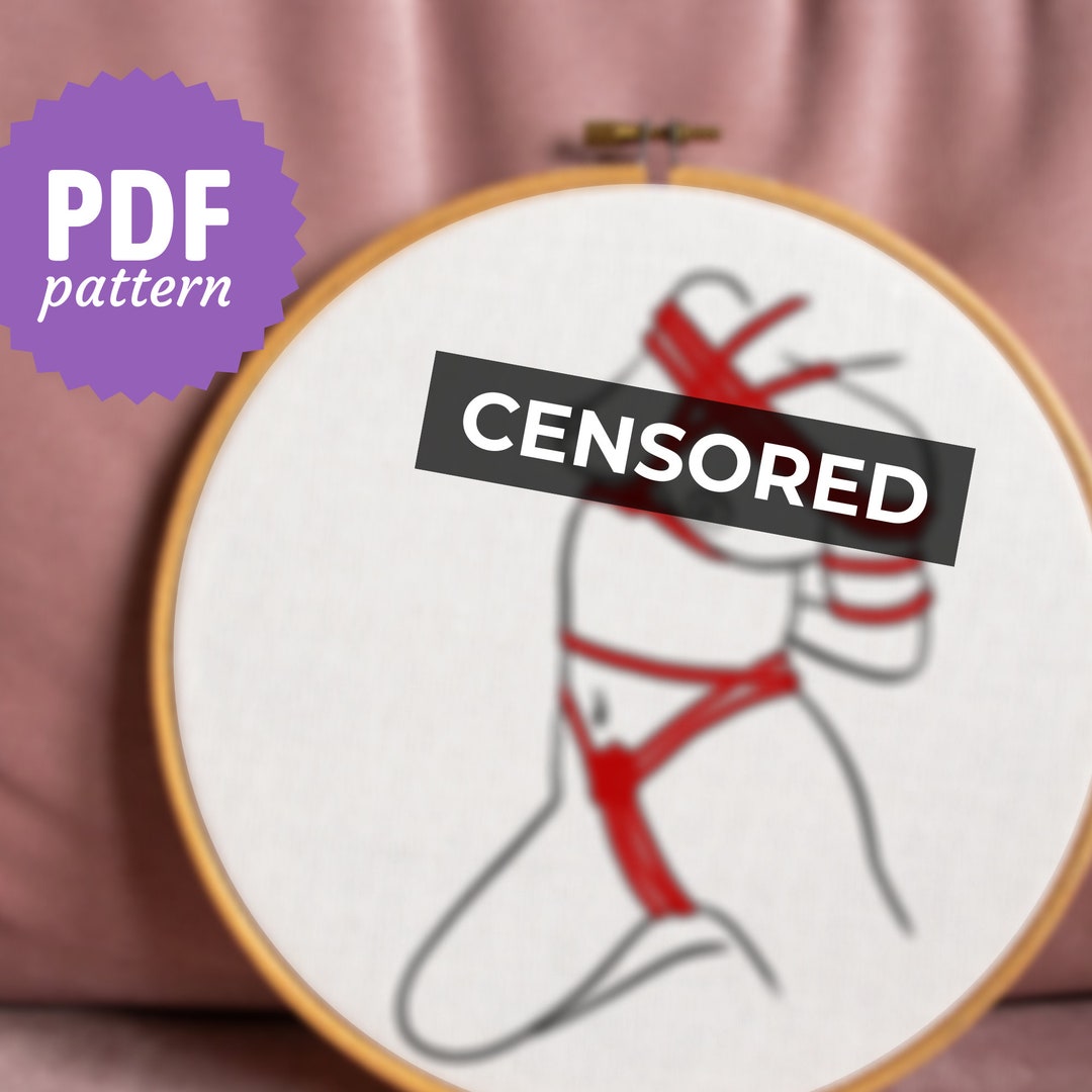Kinbaku Kneel - Erotic Embroidery PDF Pattern & Instructions - Beginner Friendly (18+, Shibari ...
