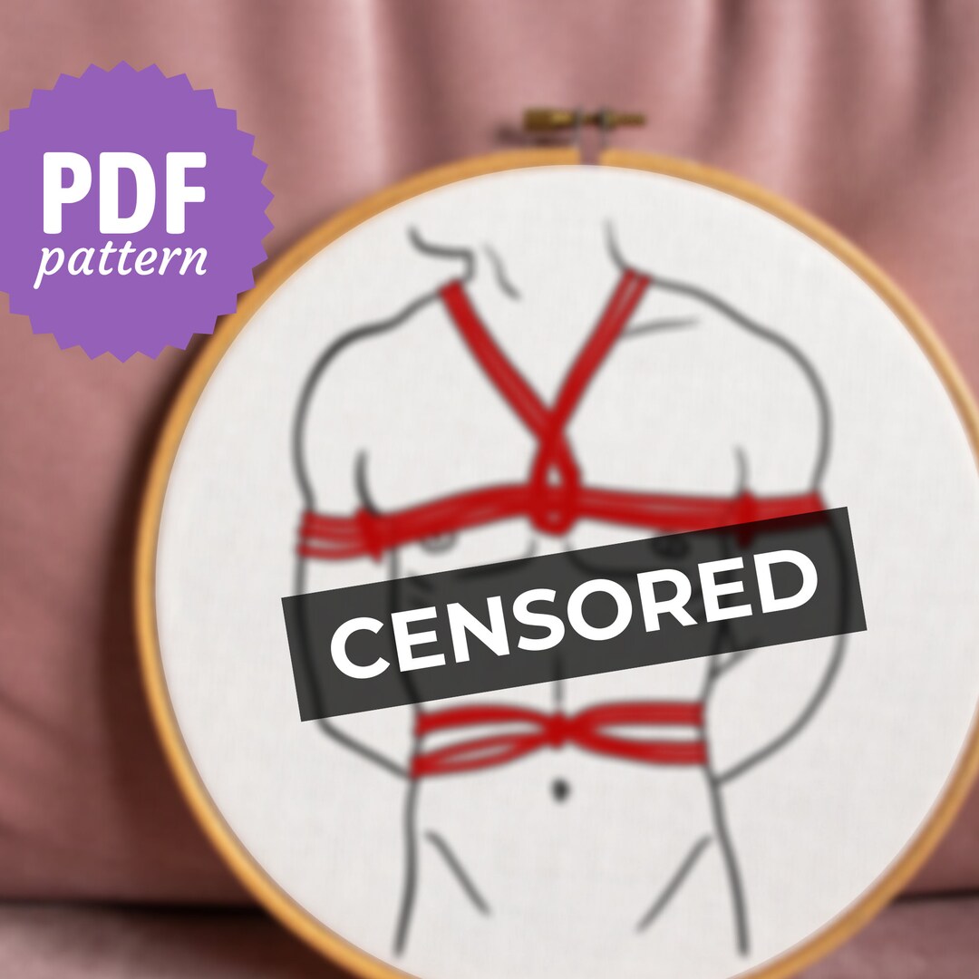 Shibari Man- Erotic Embroidery PDF Pattern & Instructions - Beginner ...