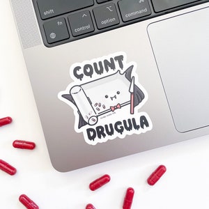 Count Drugula - Halloween Vinyl Sticker, Pharmacist, Pharmacy Student ...