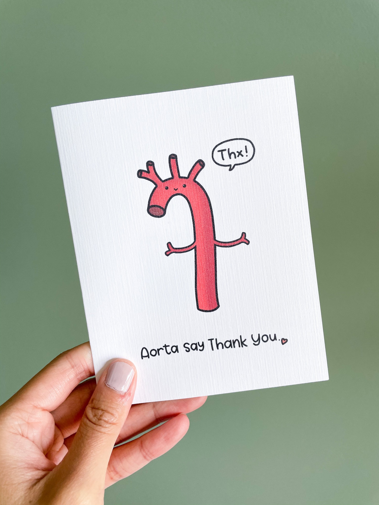 Aorta Say Thank You | Etsy