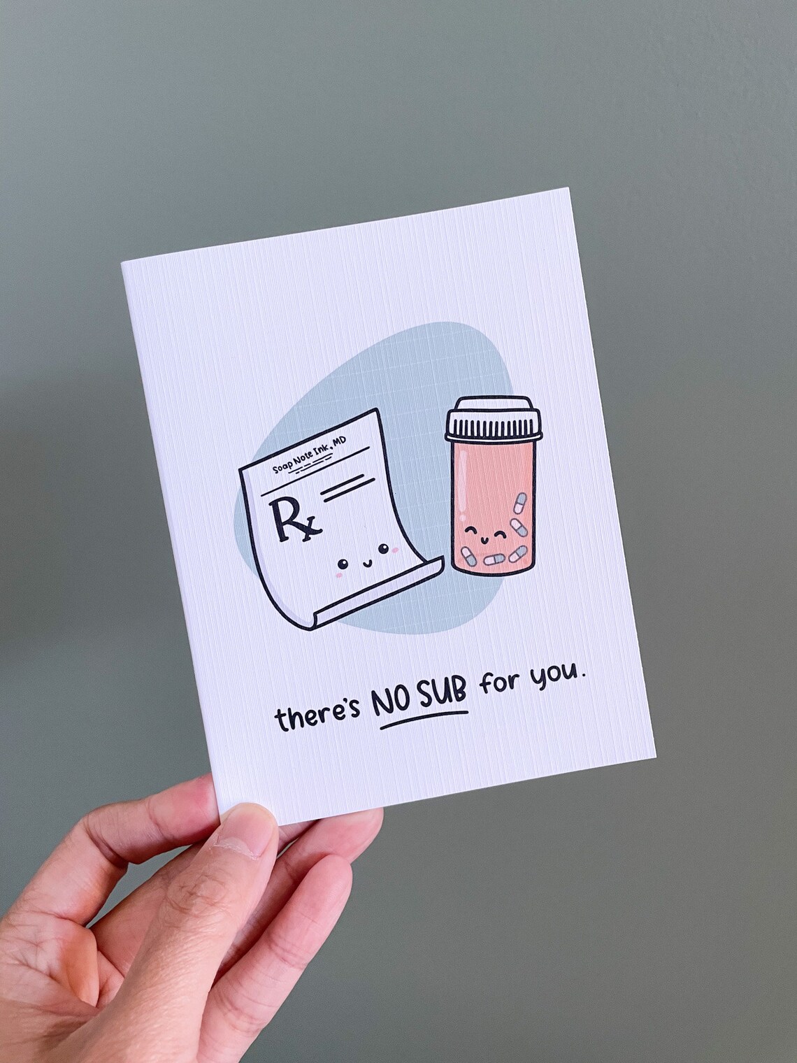 There's No Sub for You Thank You Card Friendship - Etsy