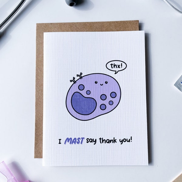 Biology Thank You Card - Etsy