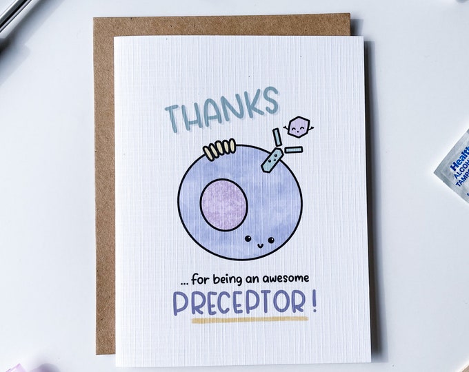 Biology Thank You Card Mrna Biochemistry Genetics Scientist Nerd Geek ...
