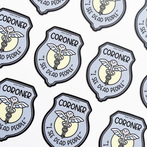 Coroner Sticker - Vinyl Medical Sticker, Halloween, Coroner, Forensic Medicine, Medical Examiner ...