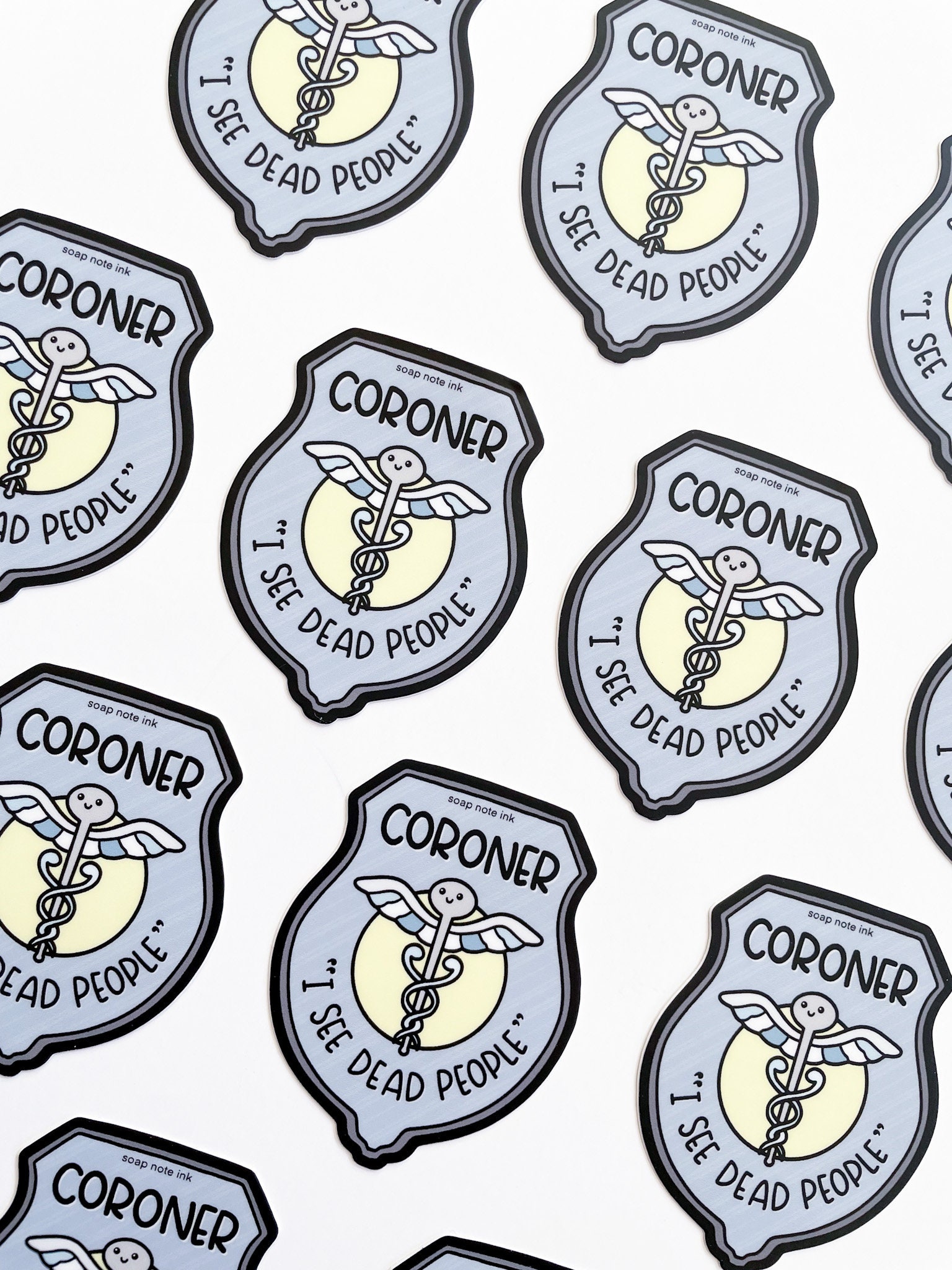 Coroner Sticker - Vinyl Medical Sticker, Halloween, Coroner, Forensic ...