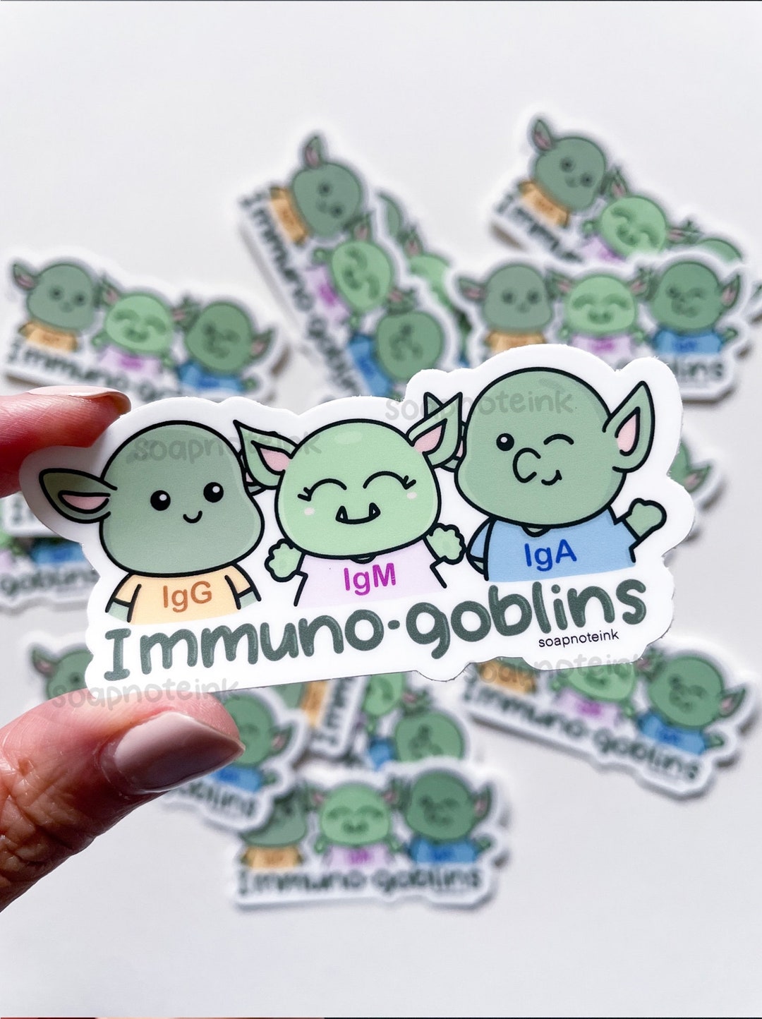 Immuno-goblin - Halloween Vinyl Sticker, Immunology, Allergy, Medical ...