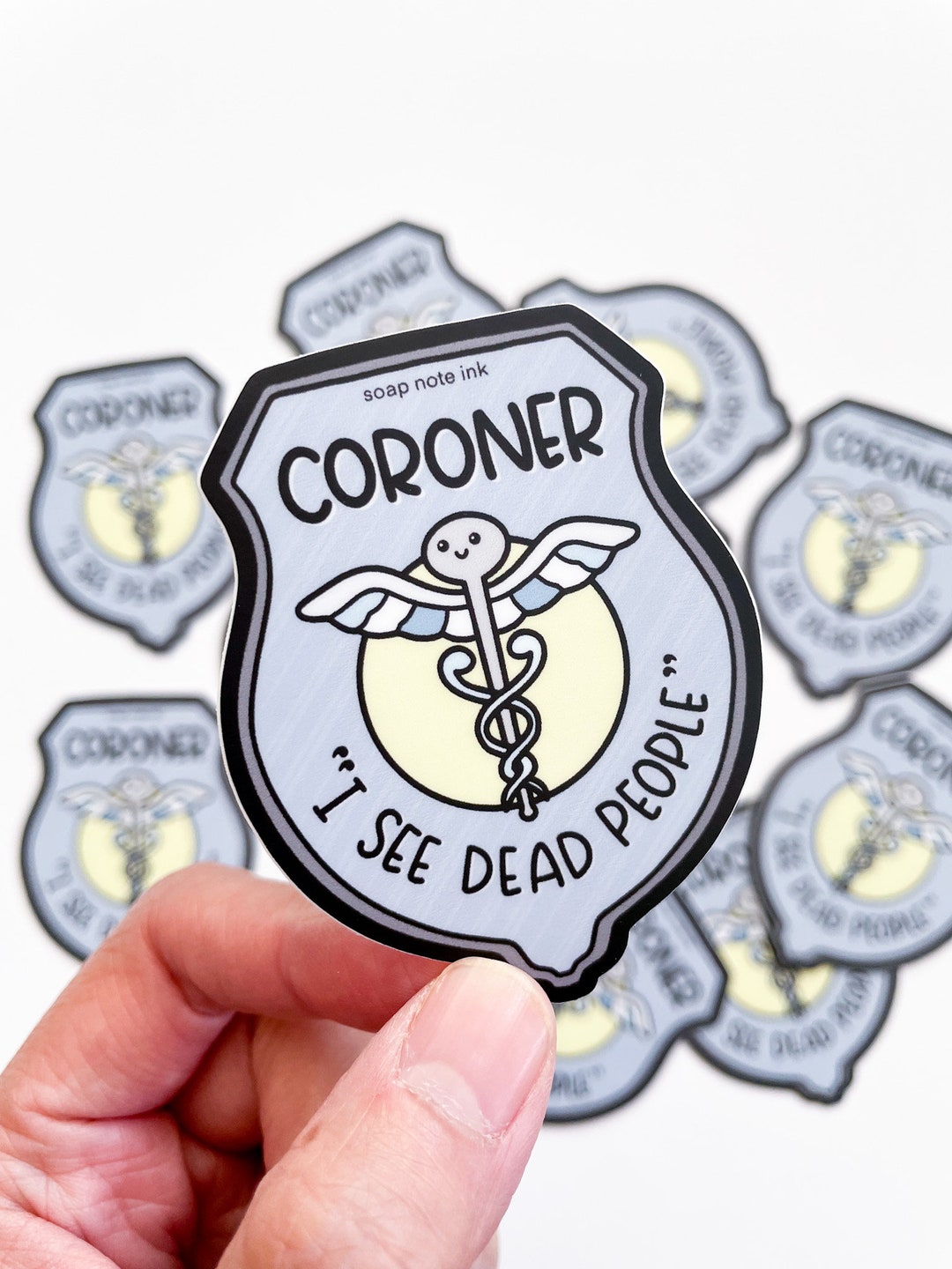 Coroner Sticker - Vinyl Medical Sticker, Halloween, Coroner, Forensic ...