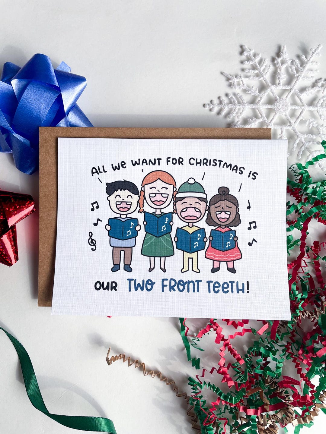 Two Front Teeth - Christmas Card, Dentist, Dental Assistant, Hygenist ...