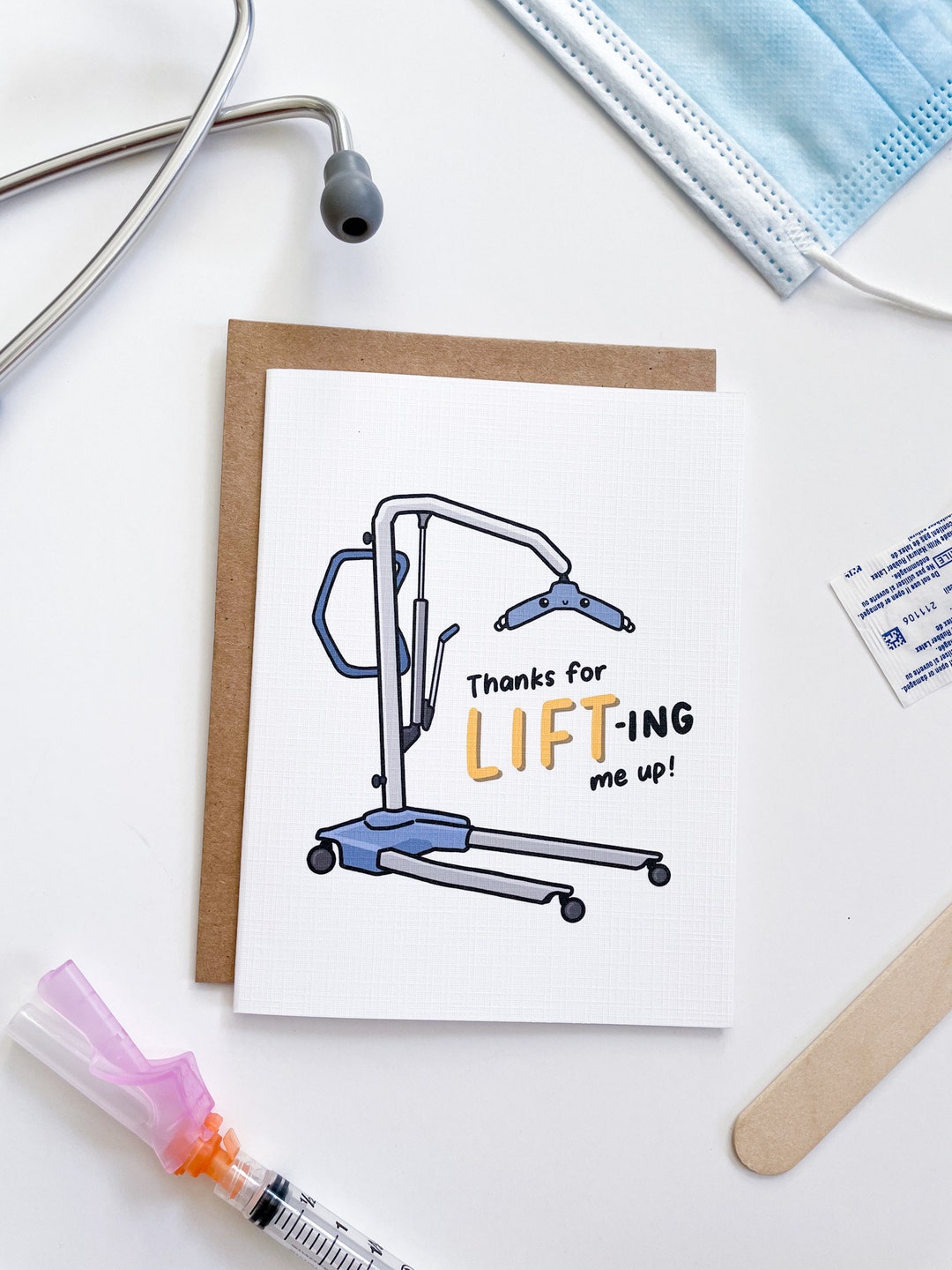 Thanks for Lifting Me up - Thank You Card, Physiotherapist ...