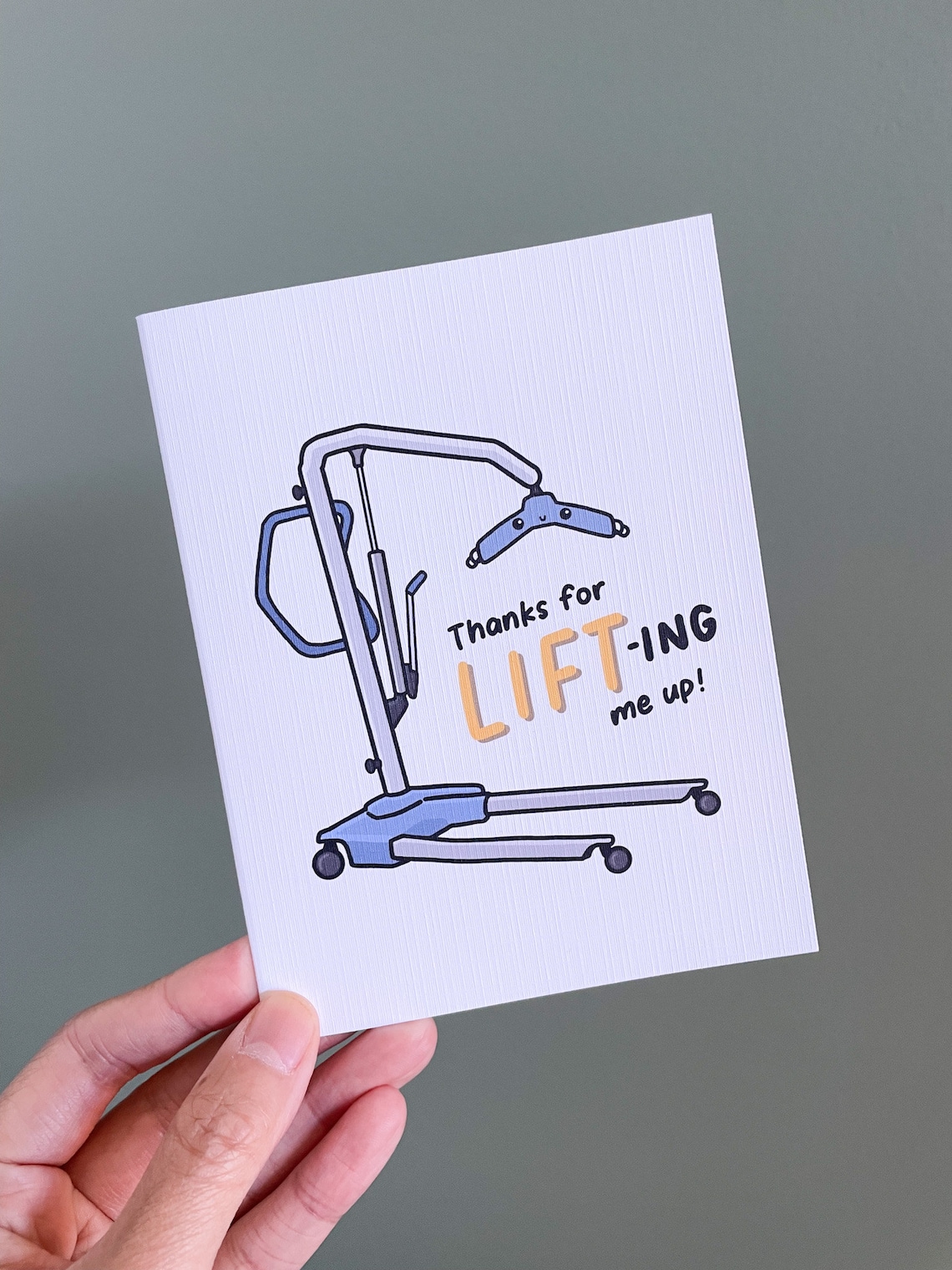 Thanks for Lifting Me up - Thank You Card, Physiotherapist ...
