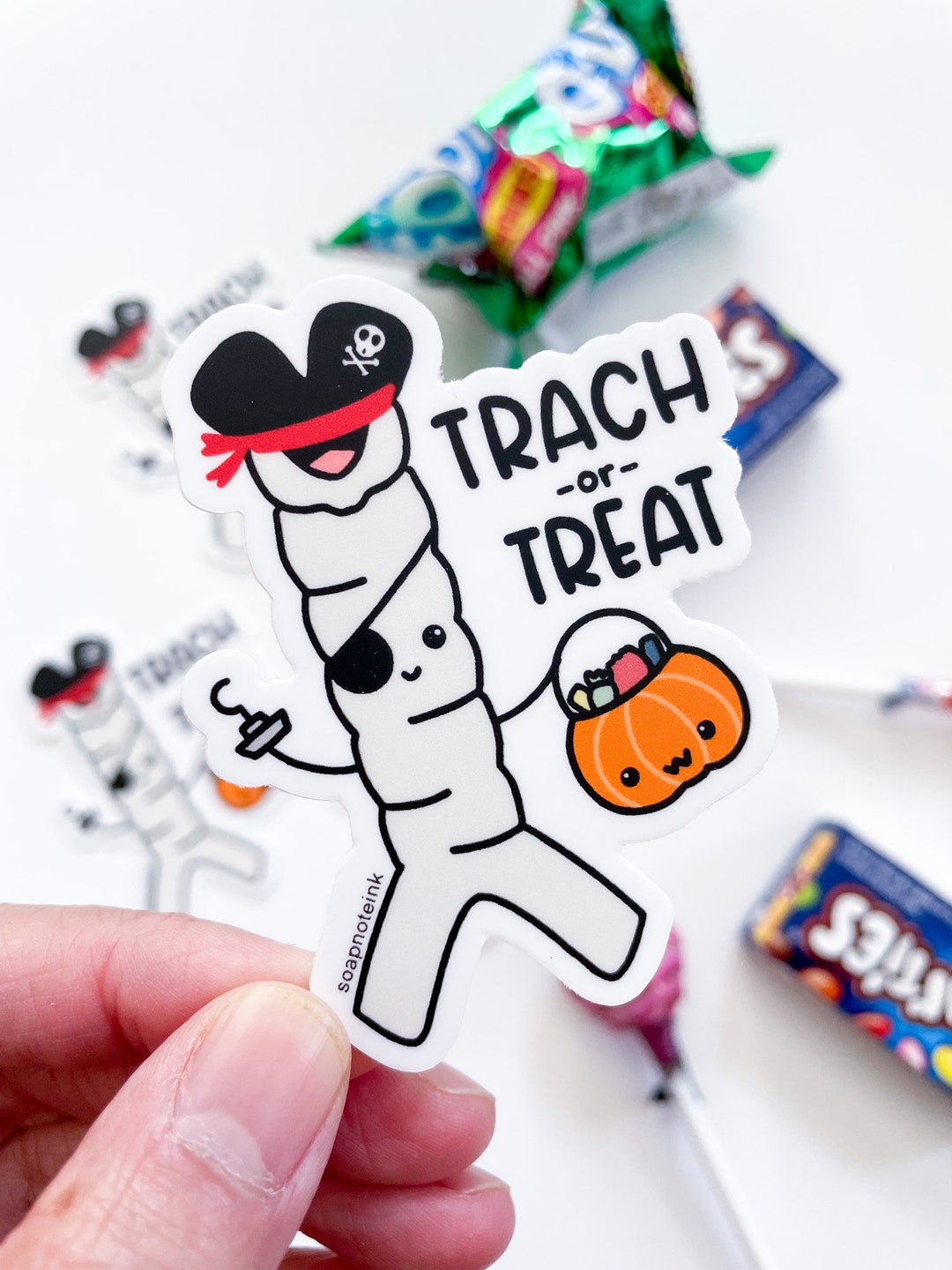 Trach or Treat - Vinyl Sticker, Halloween, Anesthesiologist, Anesthesia ...