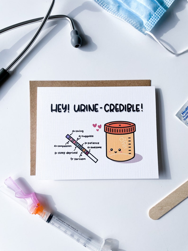 Urine Credible Thank You Card Doctor Nurse Mother's - Etsy Denmark