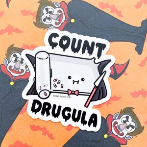 Count Drugula - Halloween Vinyl Sticker, Pharmacist, Pharmacy Student ...