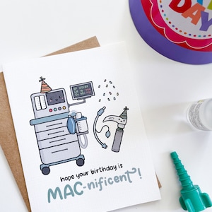 Mac-nificient - Birthday, Just Because Card for Anesthsiologist ...