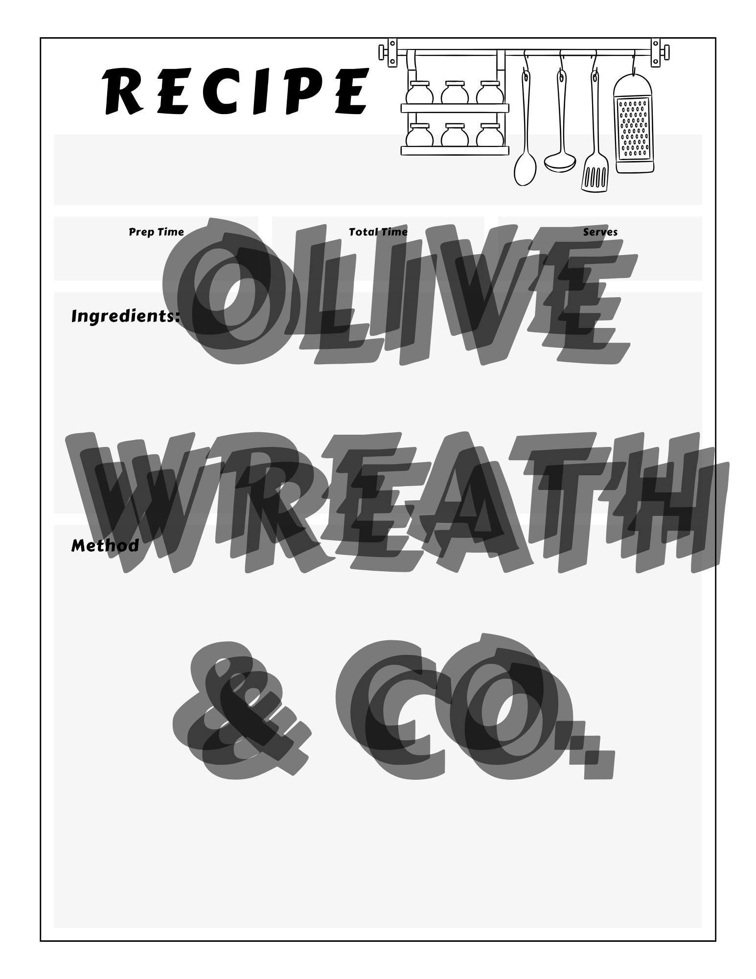 Recipe Book Template, PDF, Printable, Personal Use, Digital - Etsy