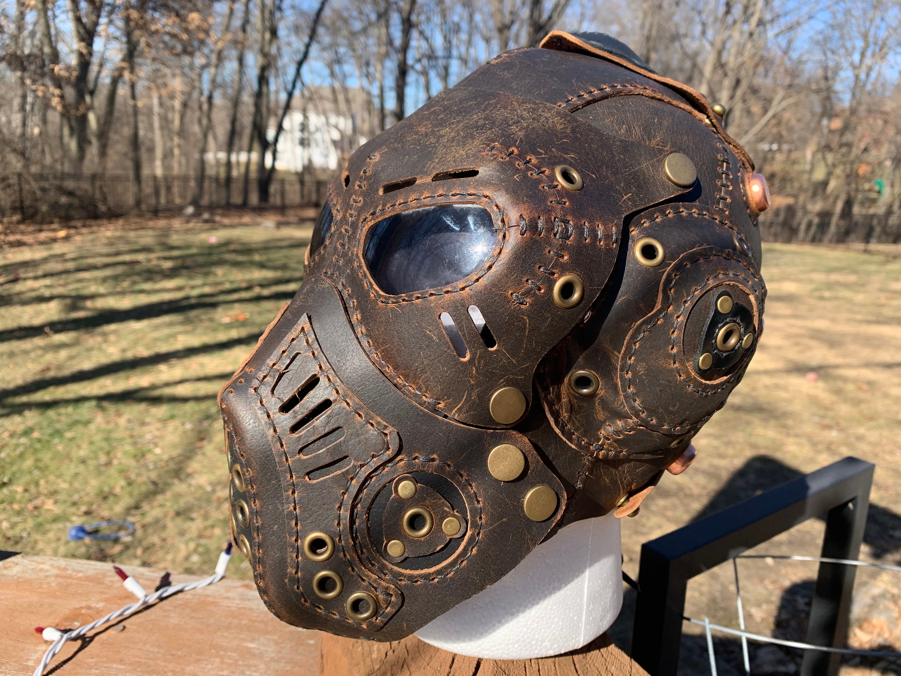 Leather Steampunk Mask - Etsy