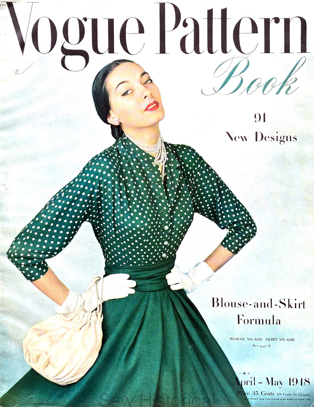 Vogue Pattern Book - April/may 1948 - PDF - Etsy