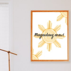 Magandang Araw Filipino Phrase Quote Print | Printable Quote Art ...